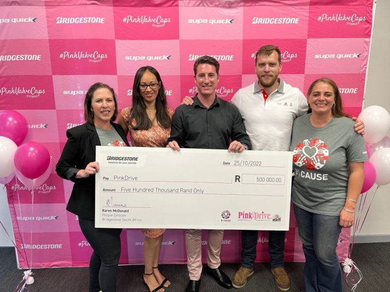 Bridgestone Hands Over R500 000 to Pink Drive - SATMC